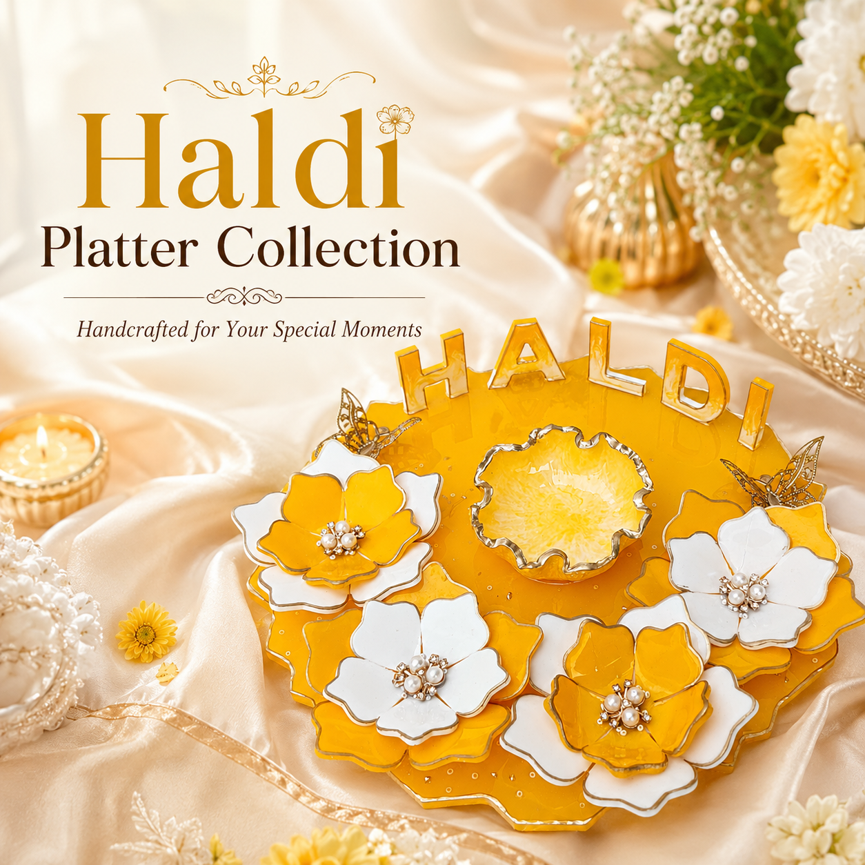 Best Resin Haldi Platter | Affordable & Stylish by Shaahi Decor